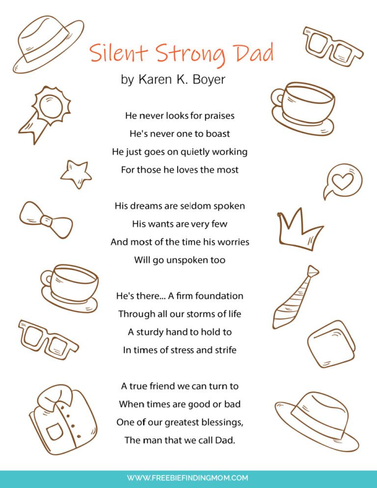 Free Short Happy Father's Day Poems (Printable PDFs)