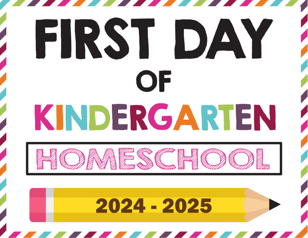 Free First Day of School Sign Printable 2021-2022