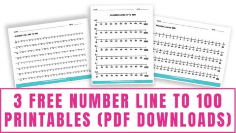 3 Free Printable Negative Number Lines + Worksheets