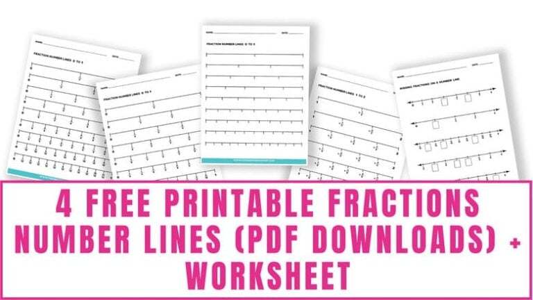 3 Free Negative Number Line PDFs + Worksheets - Freebie Finding Mom