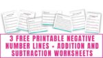 3 Free Negative Number Line PDFs + Worksheets - Freebie Finding Mom