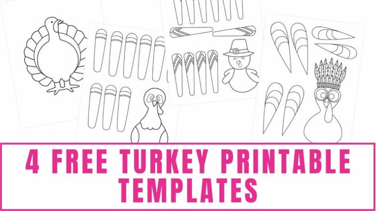 4 Free Turkey Template Printables