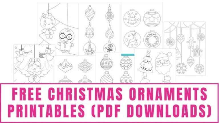 Free Christmas Ornaments Printables (PDF Downloads)