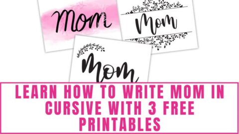 3 How to Write Momma in Cursive Free Printables