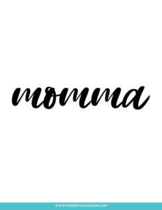 3 How to Write Momma in Cursive Free Printables