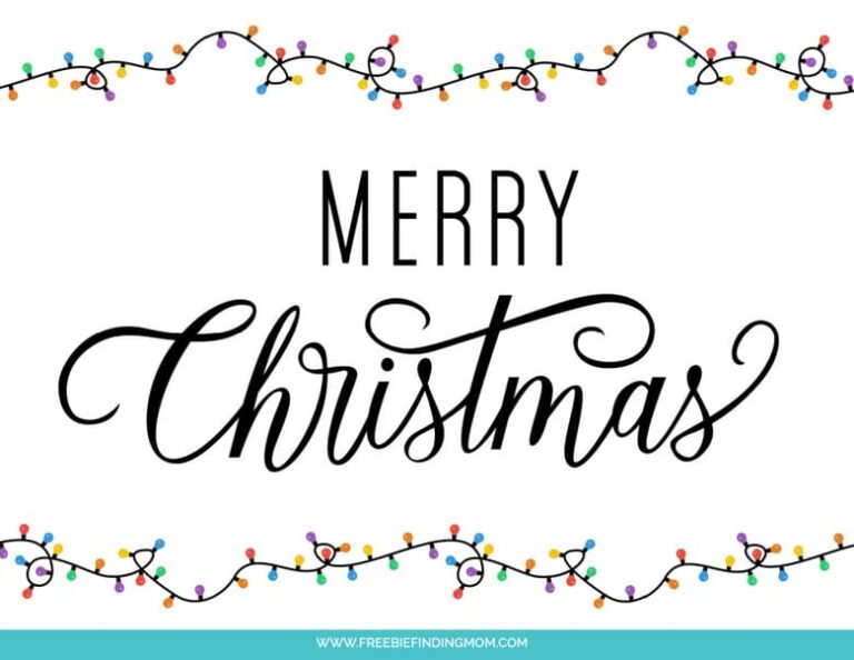 3 Free Printable Merry Christmas Signs
