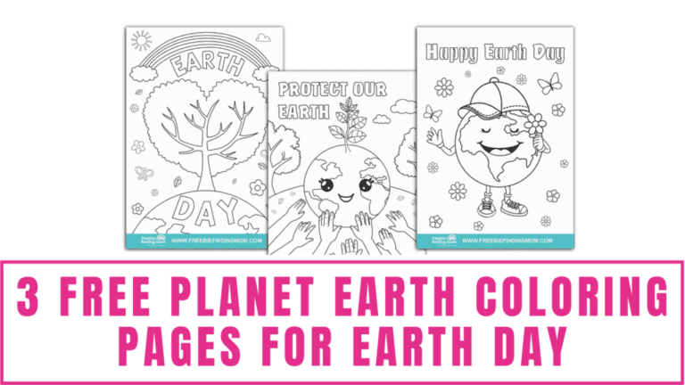 3 Free Planet Earth Coloring Pages for Earth Day