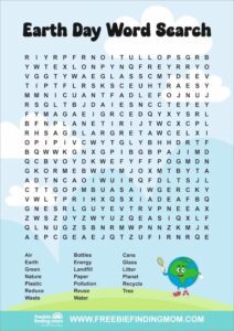Free Printable Earth Day Word Search