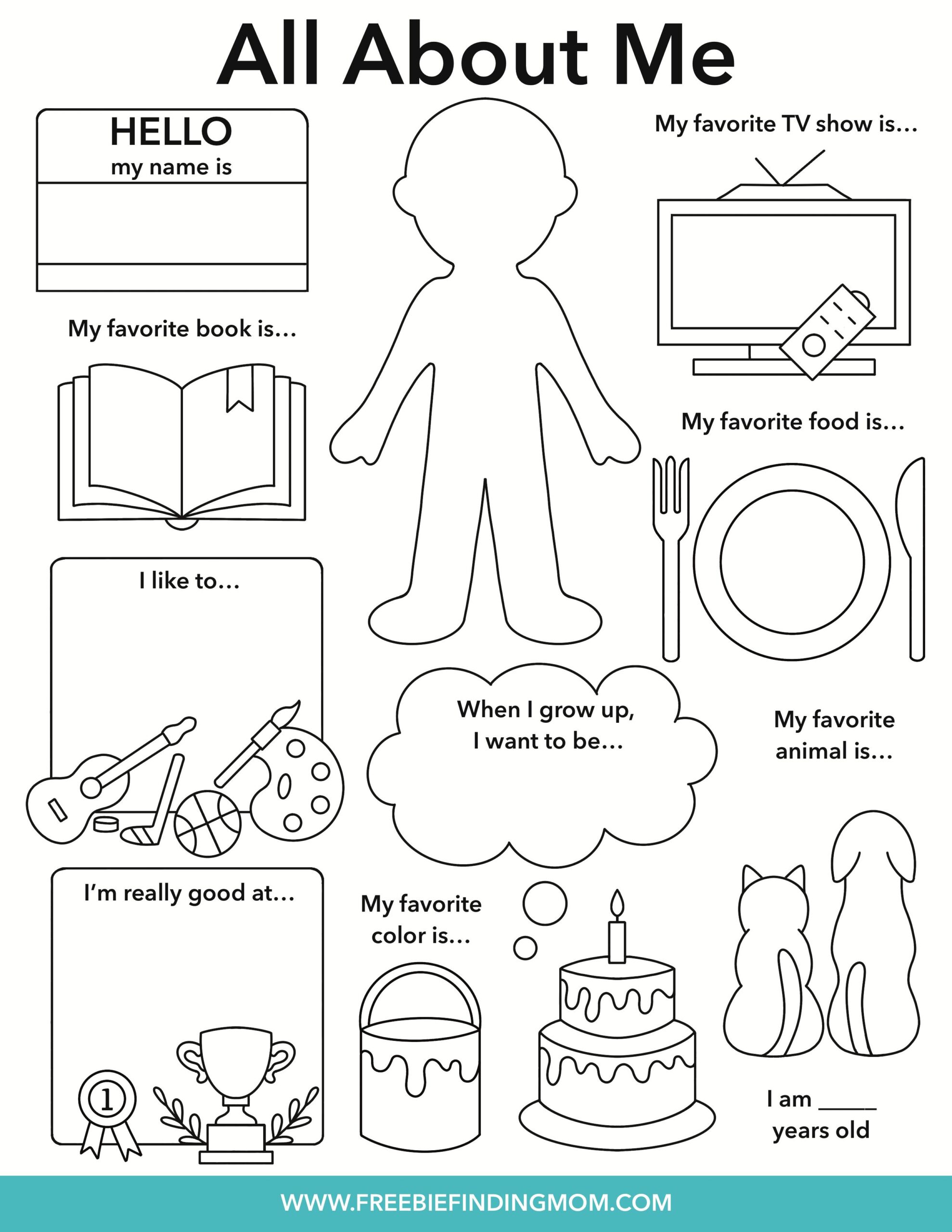 Free All About Me Worksheet