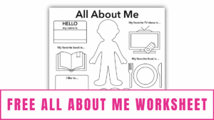 Free All About Me Worksheet