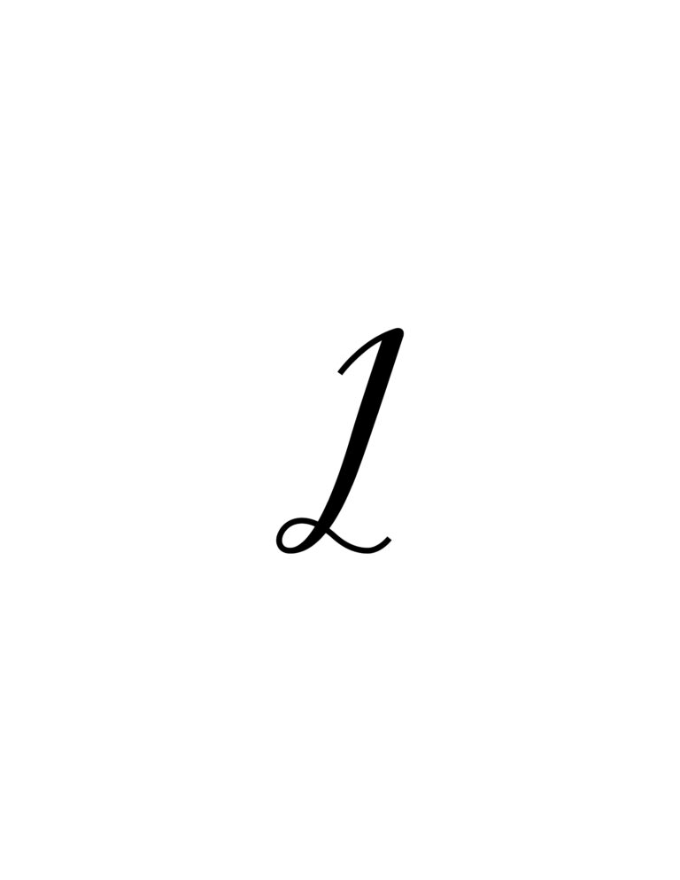 Free Cursive Letters Printable: Capital L
