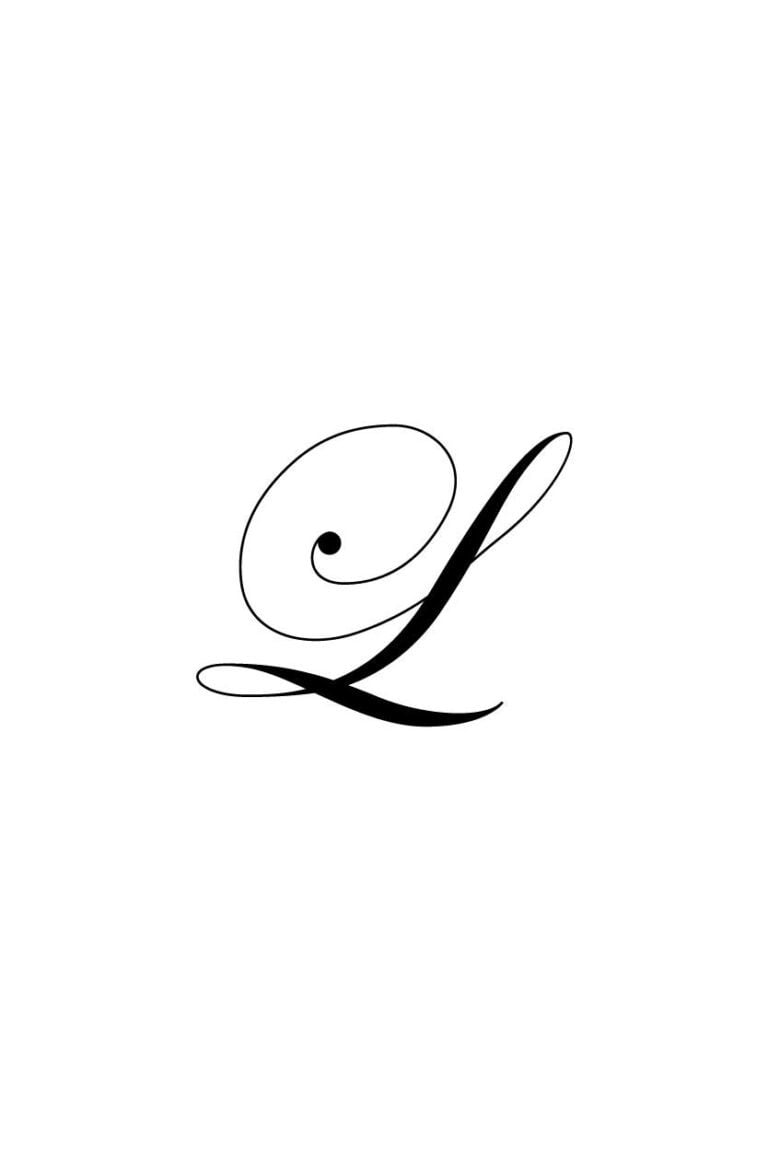 Free Cursive Letters Printable: Capital L