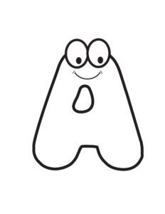 Free Printable Bubble Letter Stencils: Bubble Letter A
