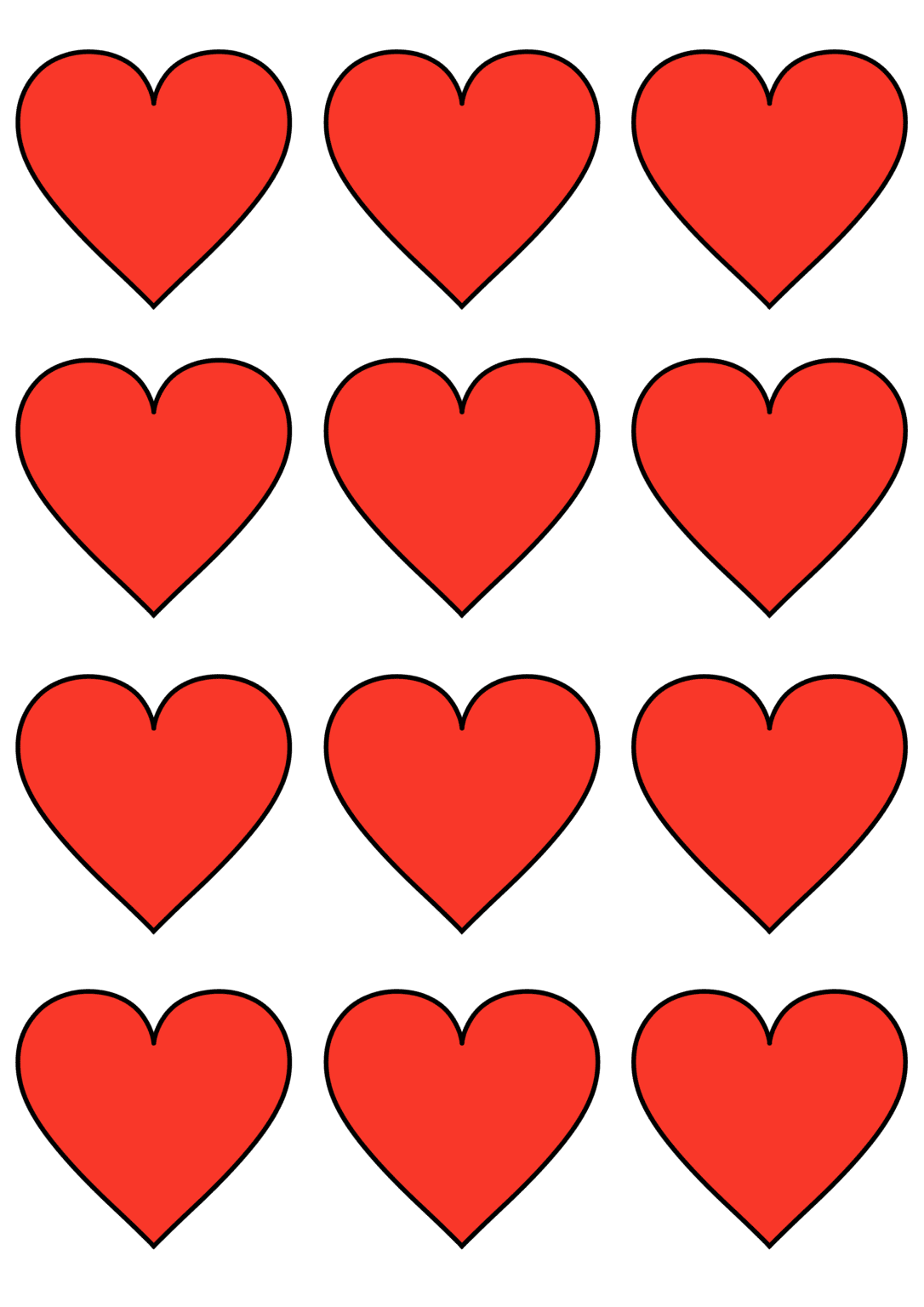 12 Free Printable Heart Shapes