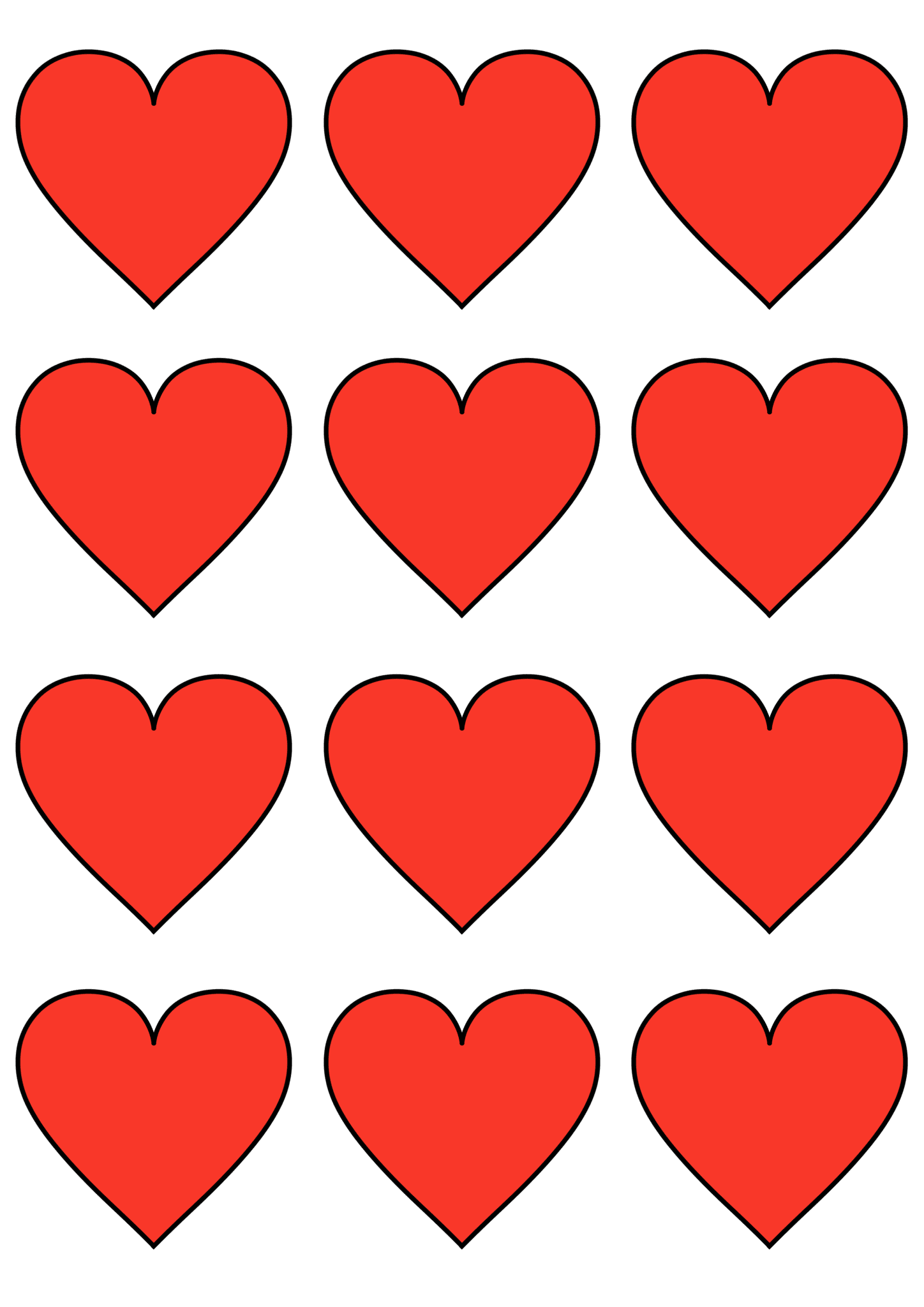 12 Free Printable Heart Shapes